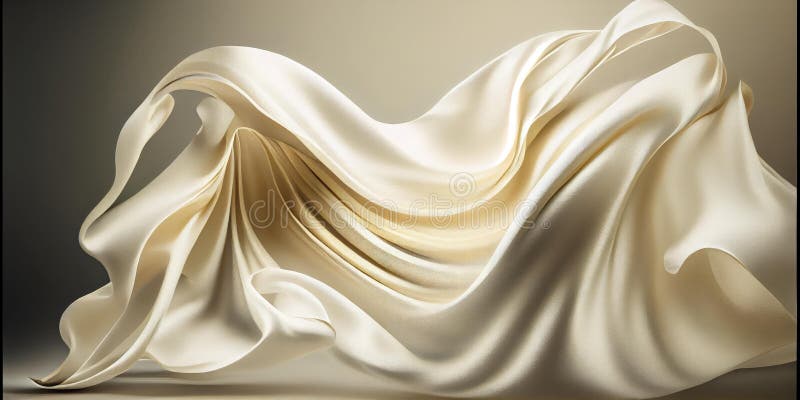 Smooth Wave of Silk Cloth Fabric Abstract Background Stock Illustration ...