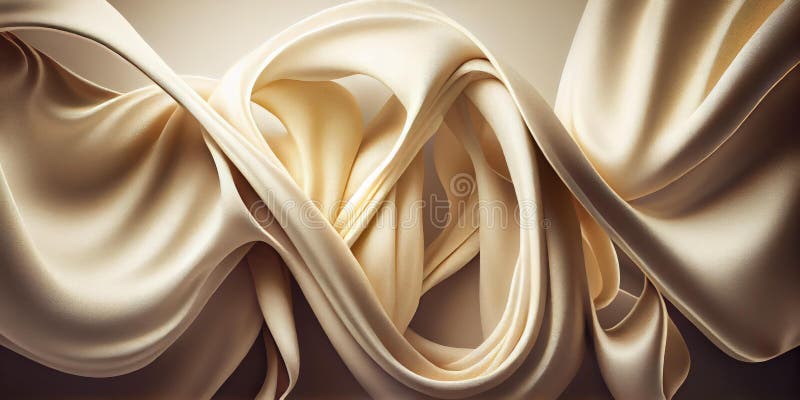 Smooth Wave of Silk Cloth Fabric Abstract Background Stock Illustration ...