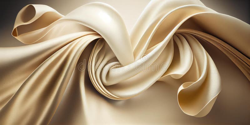 Smooth Wave of Silk Cloth Fabric Abstract Background Stock Illustration ...