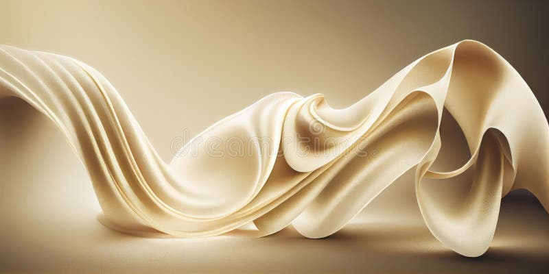 Smooth Wave of Silk Cloth Fabric Abstract Background Stock Illustration ...