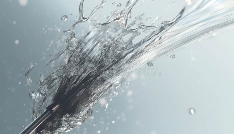Smooth Wave Sprays Refreshing Liquid, Underwater Beauty Generated by AI ...