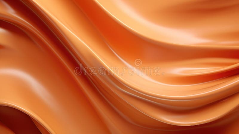 Smooth Waves of Caramel Color, Abstract Illustration Stock Illustration ...