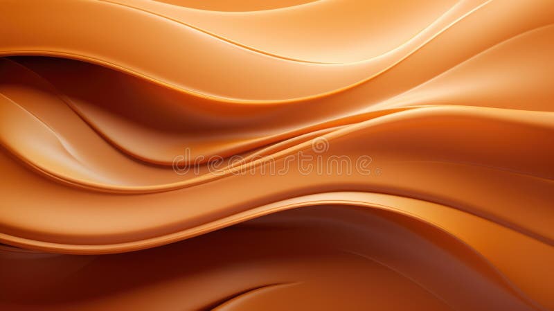 Smooth Waves of Caramel Color, Abstract Illustration Stock Illustration ...