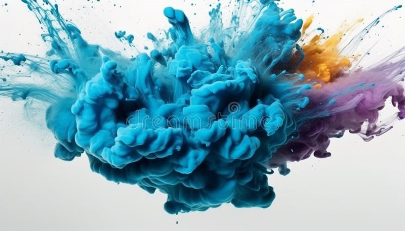 Smooth Waves of Ink Exploding with Creativity Generated by AI Stock ...