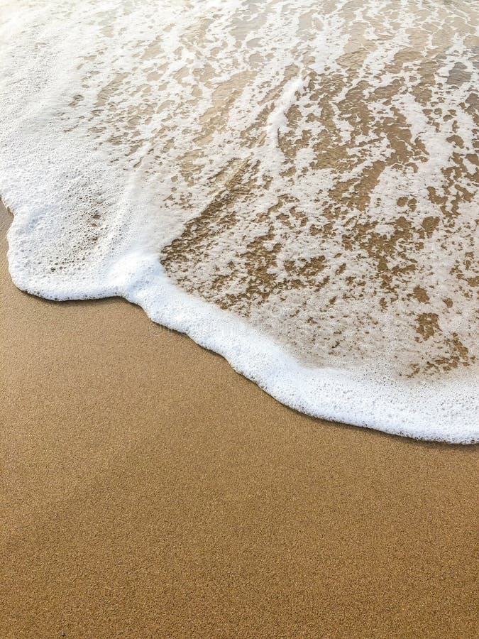 Smooth Waves of the Sea on Sandy Beach in Summer Stock Photo - Image of ...