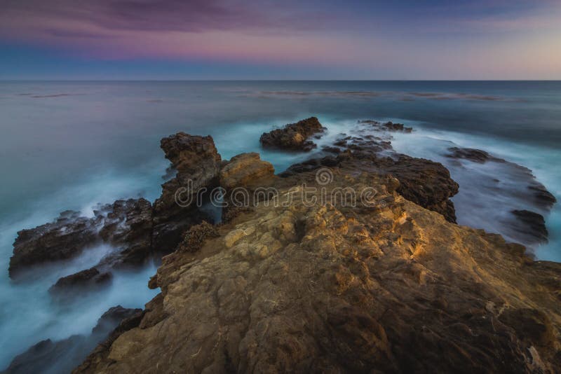 Smooth Waves at Sequit Point Stock Image - Image of landscape ...