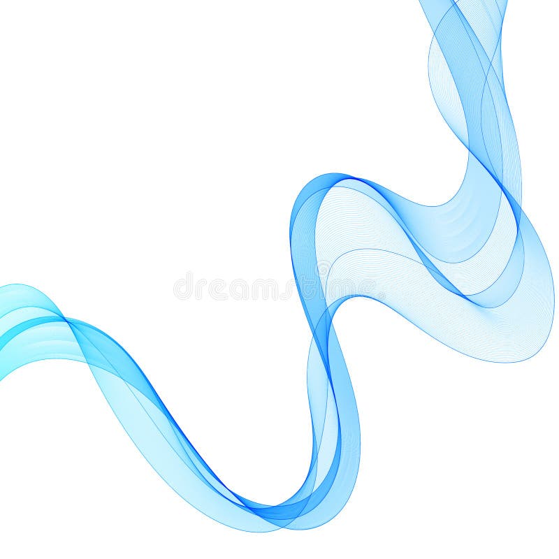 Wavy Blue Lines Abstract Vector Business Background. Design Element ...