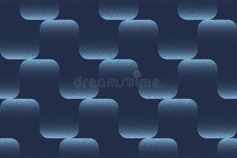 Smooth Wavy Curves Seamless Pattern Trendy Vector Dark Blue Abstract ...