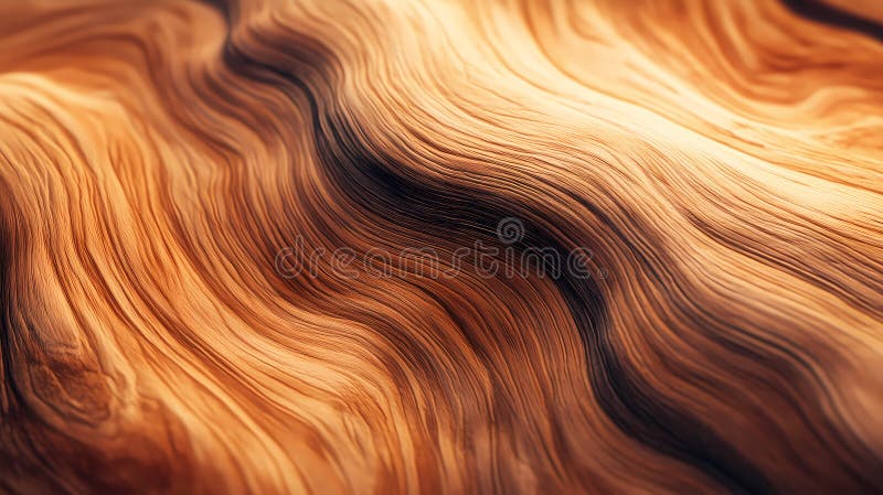 Smooth Wavy Wood Grain Forms an Elegant Pattern Stock Image - Image of ...