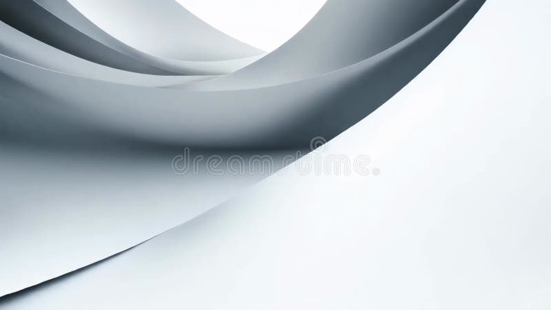 Smooth White Abstract Architectural Structure Flowing and Waving ...