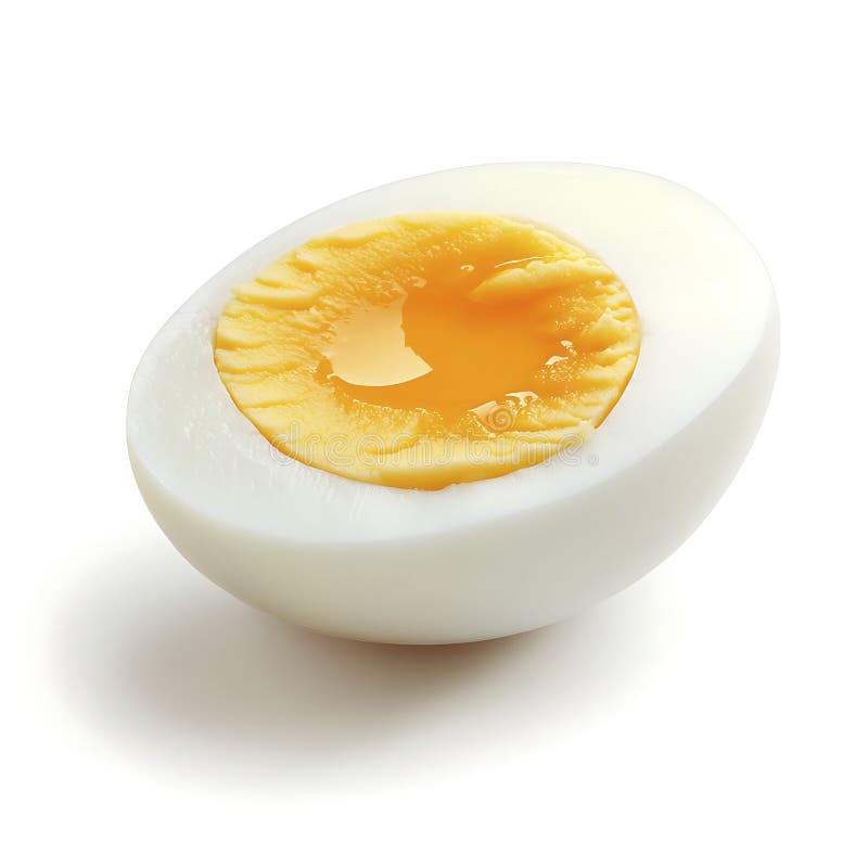 Smooth White Boiled Egg without Shell Clean Minimalist Design Stock ...