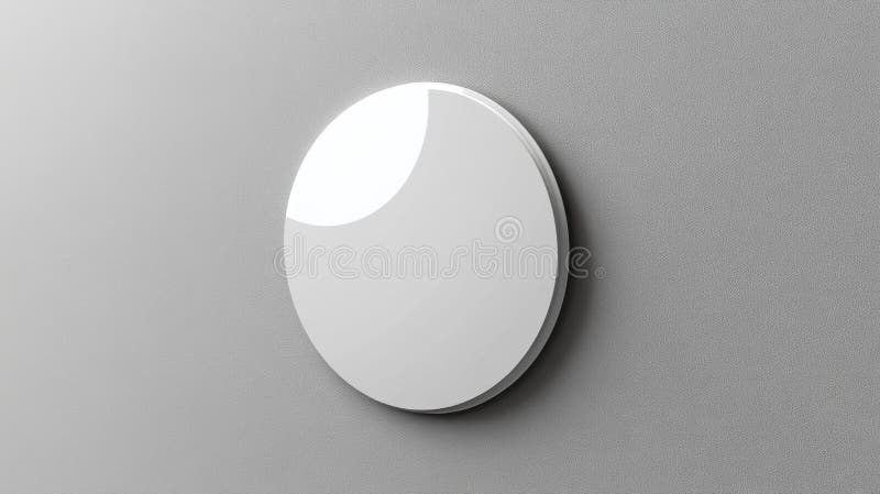 Smooth White Circular Object on Gray Surface Generative AI Stock ...