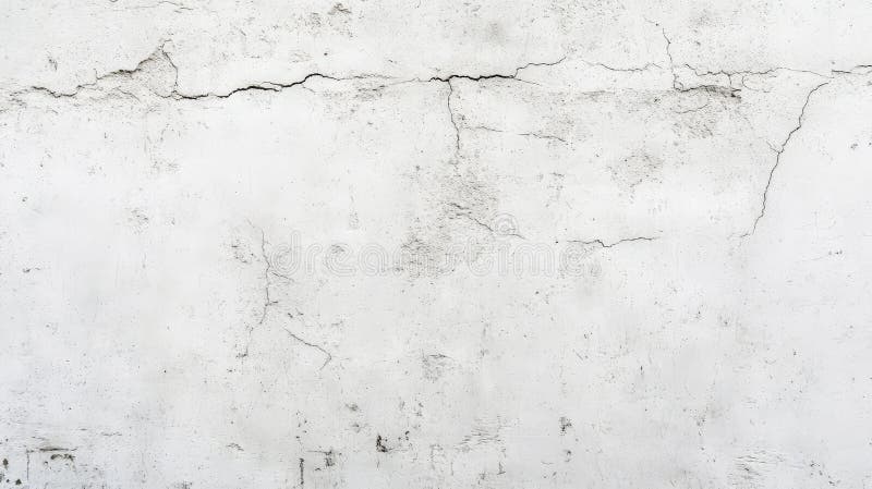 A Smooth, White Concrete Wall with Fine Lines and Cracks Spreading ...