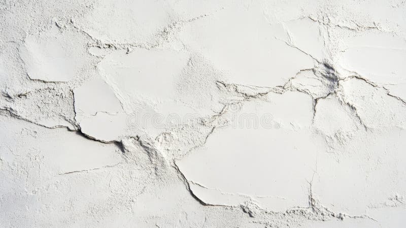 A Smooth, White Concrete Wall with Fine Lines and Cracks Spreading ...