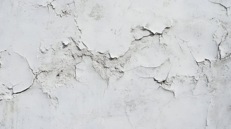 A Smooth, White Concrete Wall with Fine Lines and Cracks Spreading ...