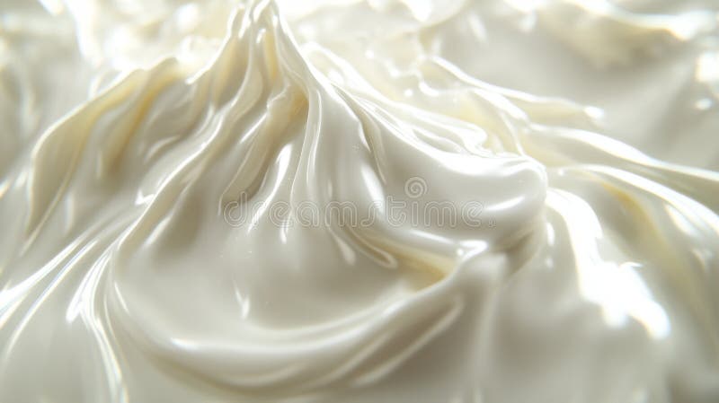 Smooth, White, Creamy Substance with a Swirling Texture Stock Image ...
