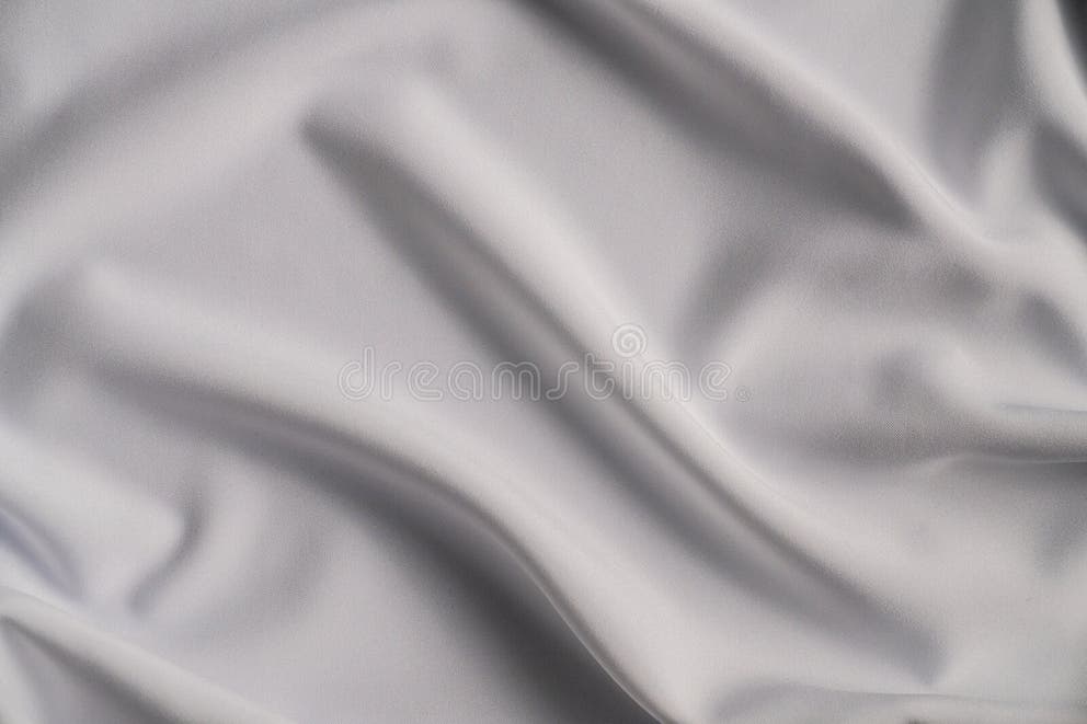 Smooth White Fabric with Elegant Folds Stock Photo - Image of textile ...