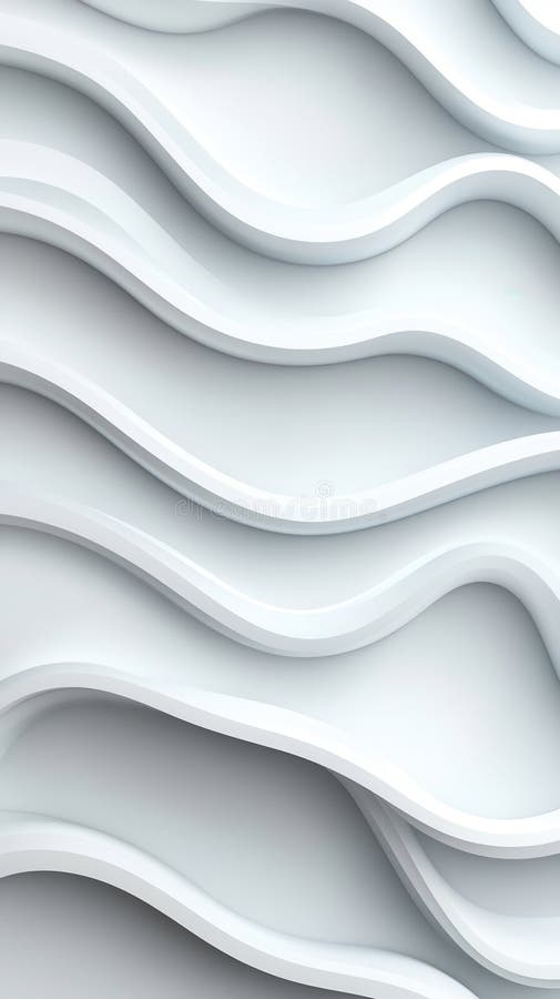 Smooth White Layers Background Generating Depth and Dynamic Movement ...