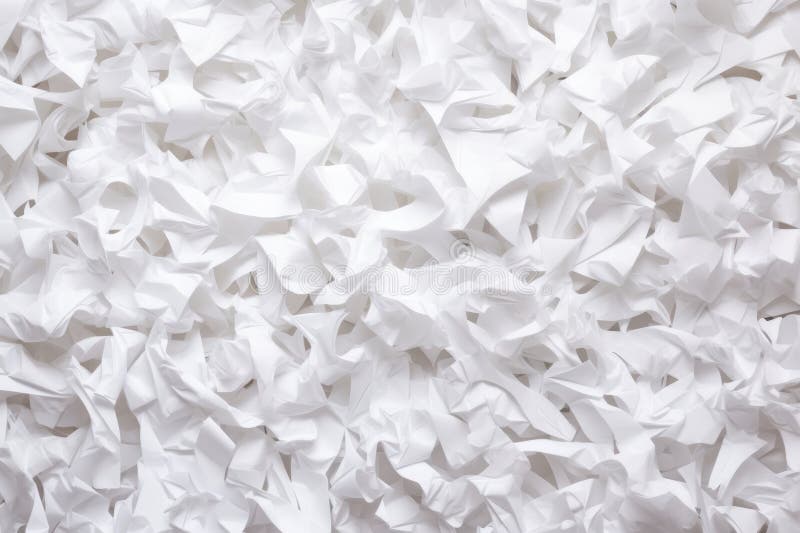 Smooth White Paper Turned into Random Crumples Stock Image - Image of ...