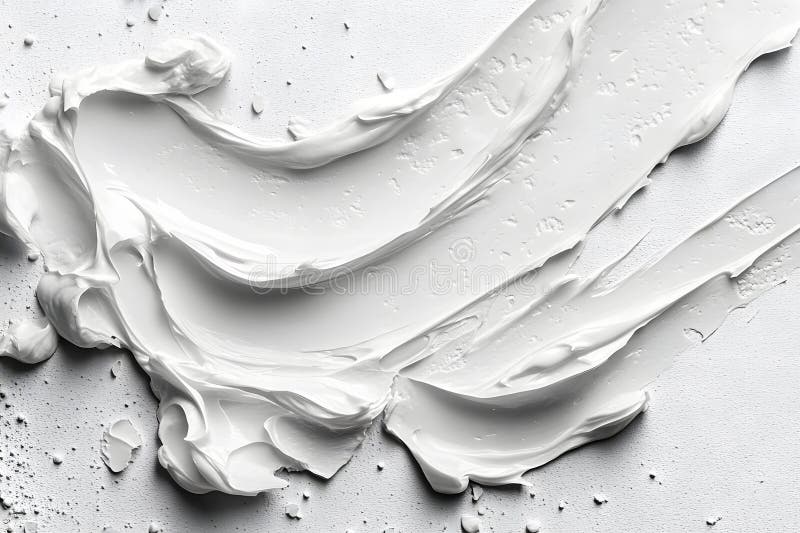 Smooth White Textured Paste on Canvas for Artistic Backgrounds and ...