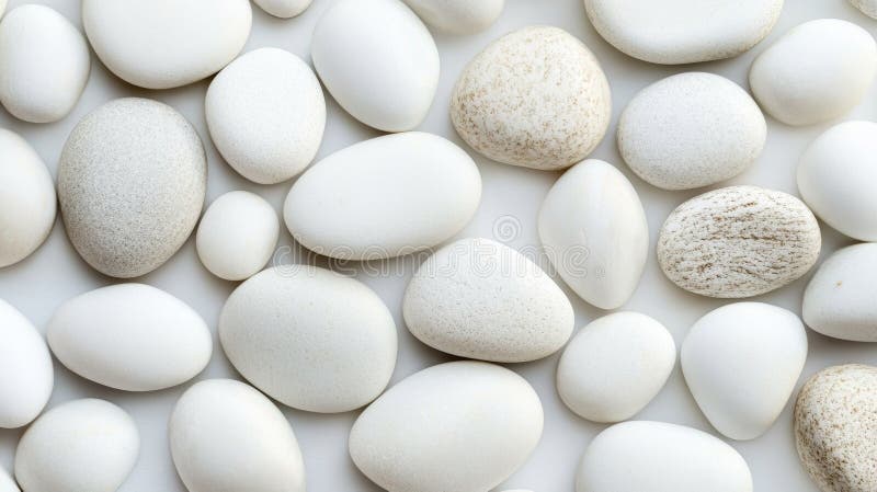 Smooth White Pebbles Background - Natural Stone Texture Stock ...