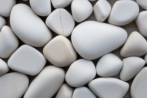 Smooth White Pebbles Texture Background Stock Image - Image of design ...