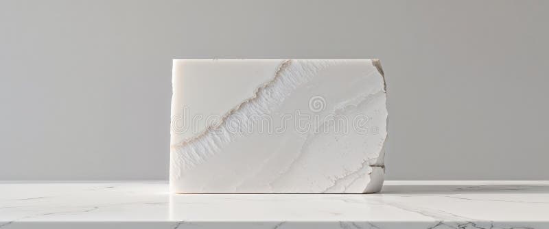 Smooth White Quartz Slab with Uniform Bright Surface and Slight ...