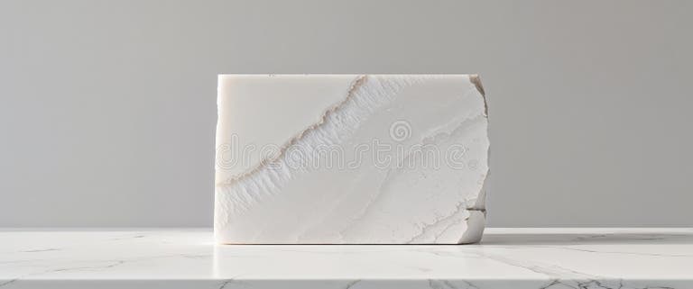 Smooth White Quartz Slab with Uniform Bright Surface and Slight ...