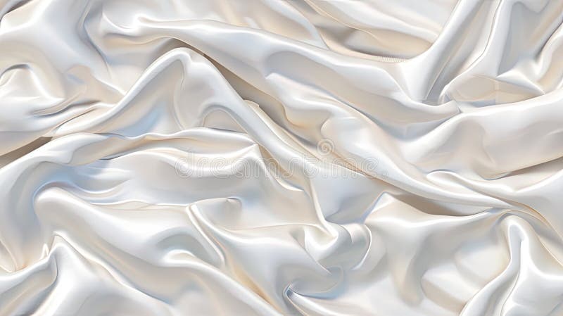 Smooth White Silk Cascades Softly, Creating Gentle Waves and ...