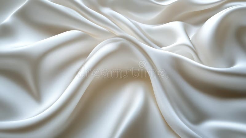 Smooth White Silk Fabric with Elegant Folds Stock Image - Image of ...