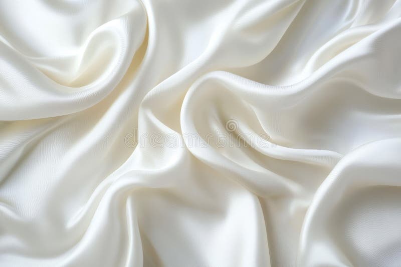 Smooth White Silk Folds on Fabric Surface. Neural Network AI Generated ...