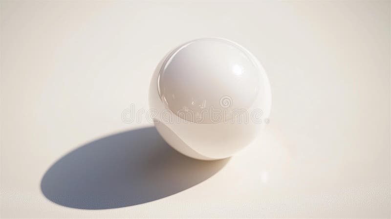 Photorealistic Image of a Minimalistic White Sphere on a Smooth Surface ...