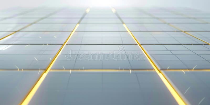 Smooth White Surface with Glowing Yellow Grid Lines: Clean and Techy ...
