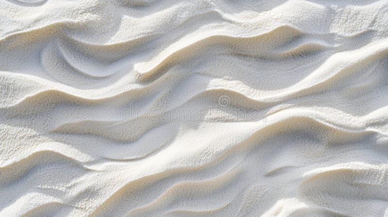 Smooth, Wind-swept White Sand Forms a Mesmerizing Wavy Pattern ...