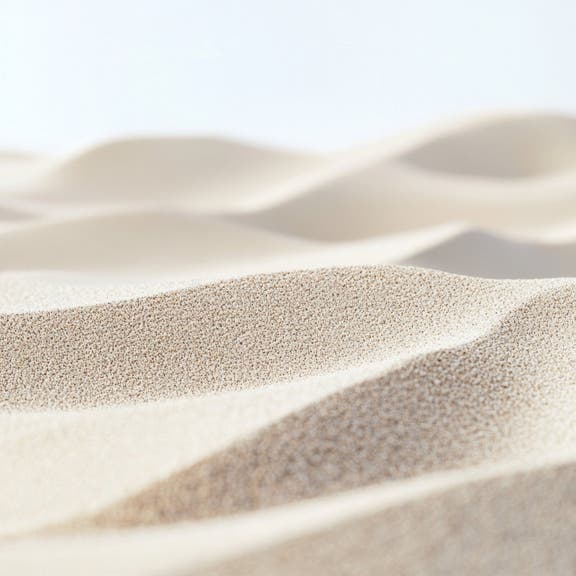 Smooth Windblown Sand Dunes in Serene Desert Landscape Stock Photo ...