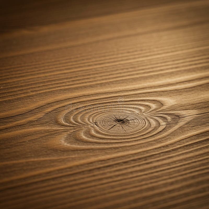 Smooth Wooden Surface Displaying Natural Grain Patterns with Concentric ...