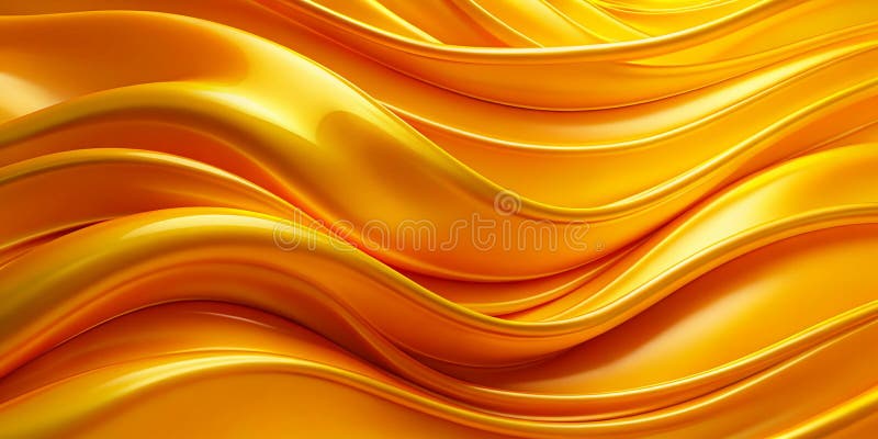 Smooth Yellow Abstract Flowing Caramel Texture Bright Glossy Surface ...