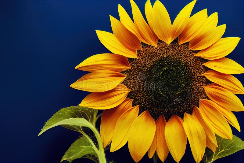 Smooth Yellow-red Sunflower Petals Frame Dense Brown Middle. Stock ...