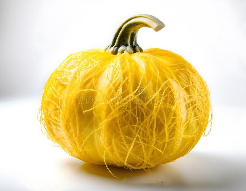 A Smooth, Yellow Spaghetti Squash with Faint Vertical Lines, Positioned ...