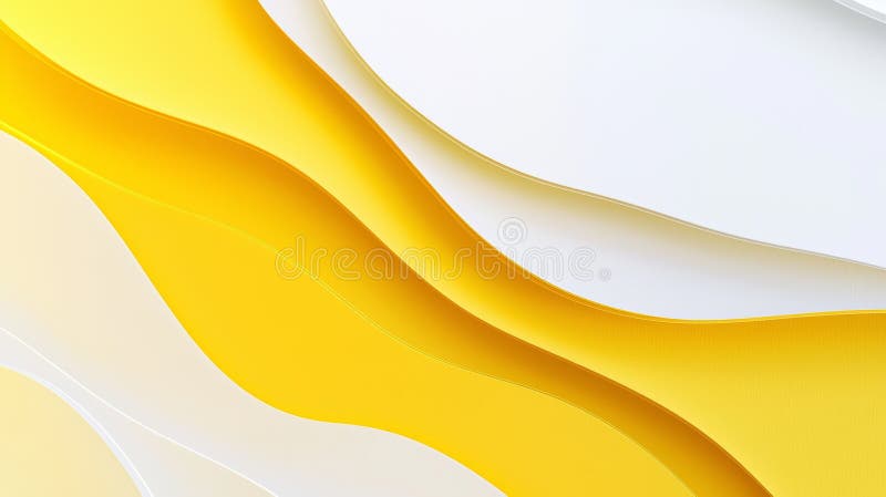 Smooth Yellow and White Waves Creating an Abstract and Modern Design ...