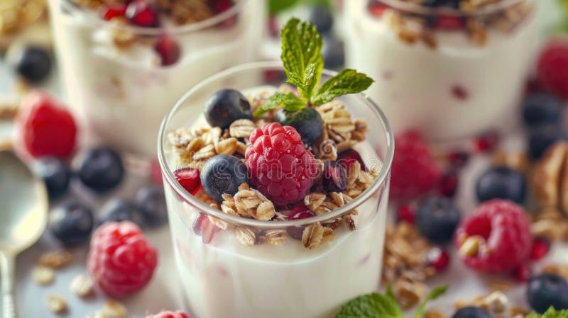 Smooth Yogurt with Probiotics in a White Creamy Background, Fresh and ...