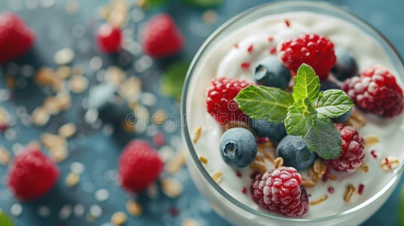 Smooth Yogurt with Probiotics in a White Creamy Background, Fresh and ...
