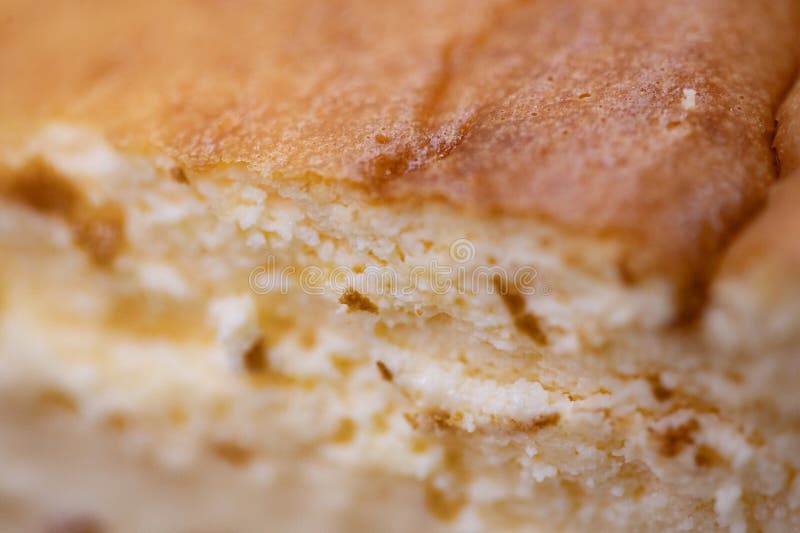 Smooth Yummy Texture on a Cheesecake Slice Stock Image - Image of ...