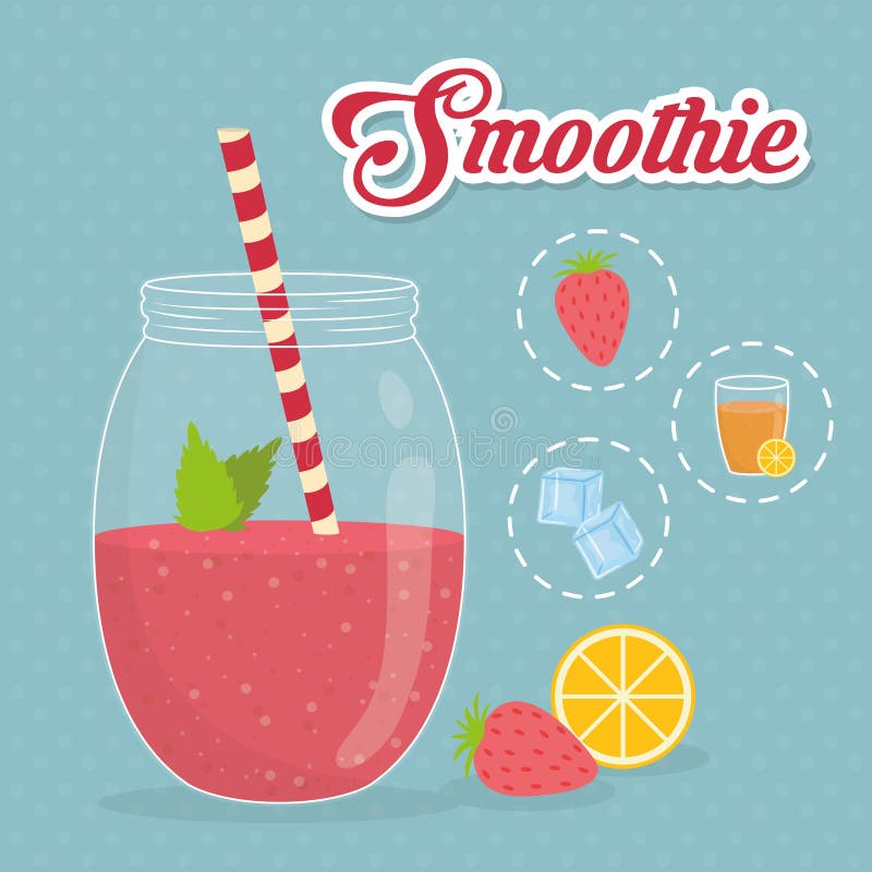 Smoothie design. stock vector. Illustration of nature - 58724583