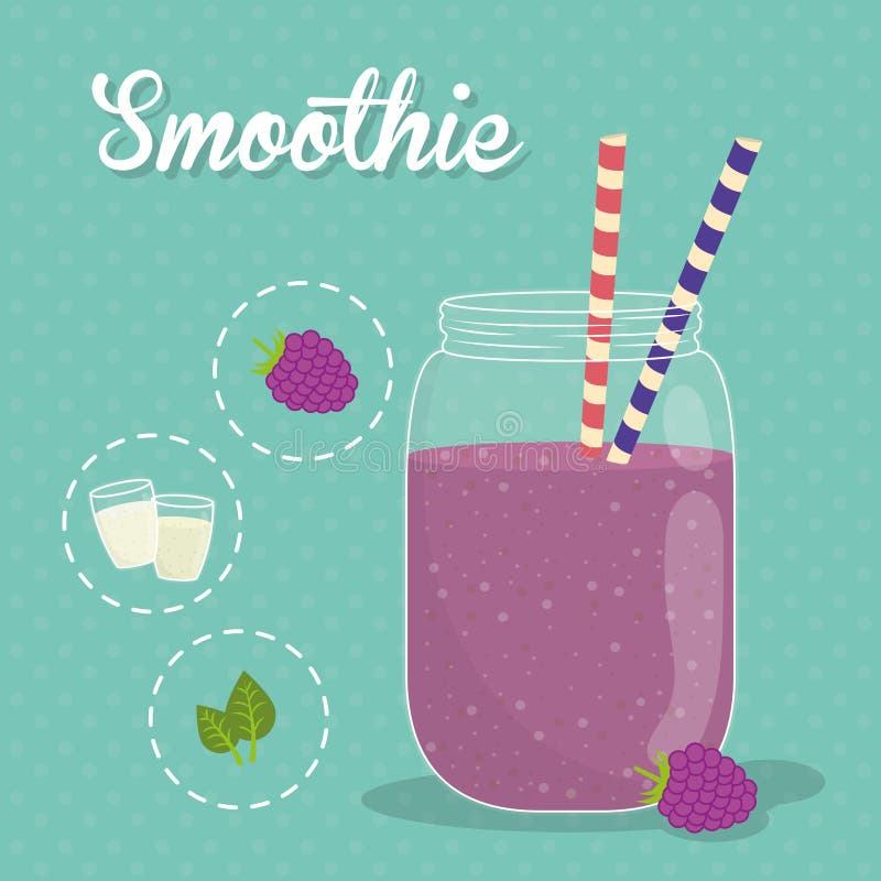 Smoothie design. stock vector. Illustration of concept - 58724644