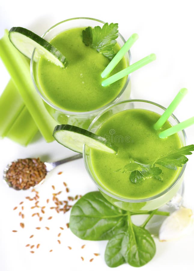 Smoothie from Green Vegetables Stock Photo - Image of juicy, mineral ...