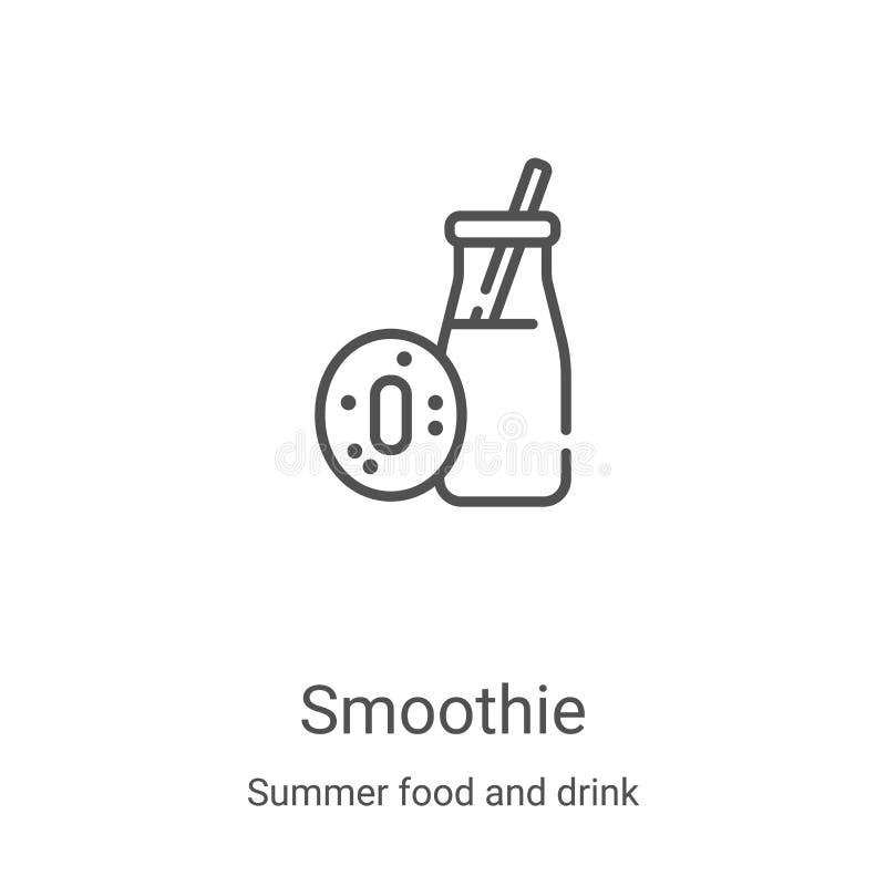 Smoothie Icon Vector from Beverage Collection. Thin Line Smoothie ...