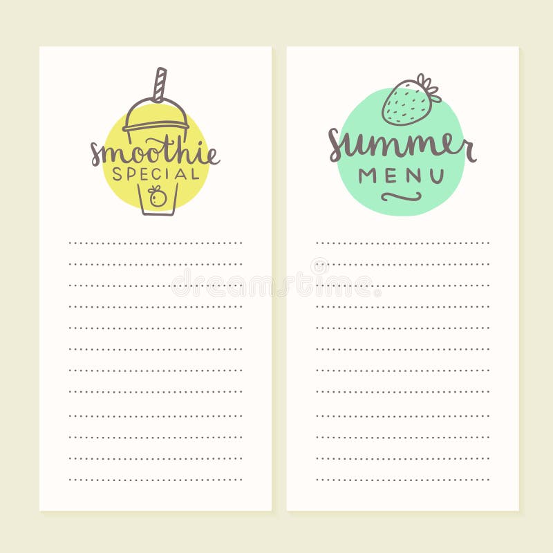 Smoothie menu templates. stock vector. Illustration of organic - 85742539