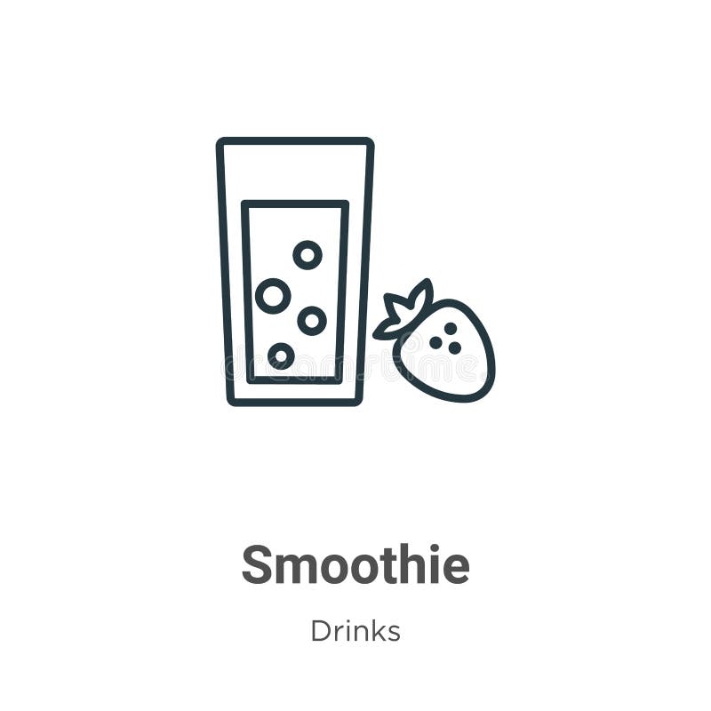 Smoothie cup outline icon stock vector. Illustration of drink - 119060195