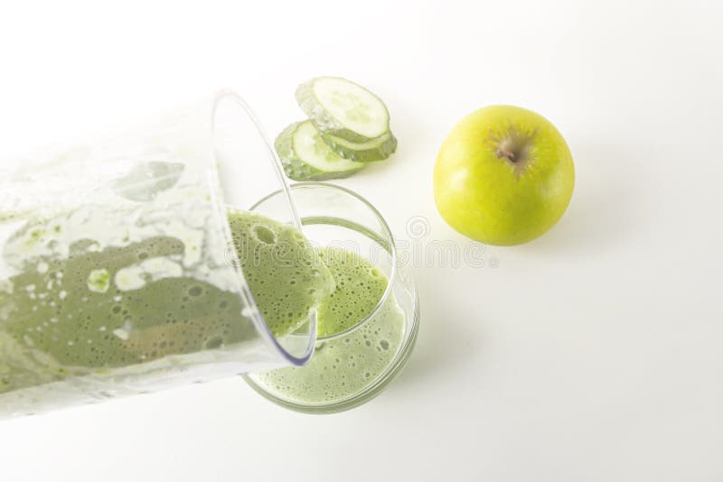Smoothie Recipe Pouring Green Smoothie Spinach Apple Blender